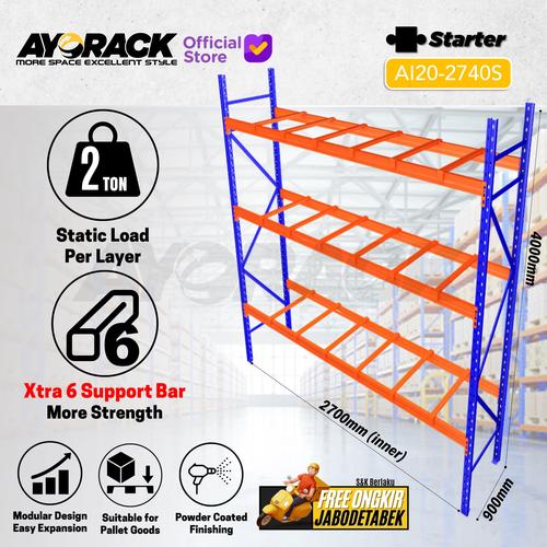 Promo AYORACK PALLET RACKING 2 TON AI20-2740S RAK GUDANG HEAVY DUTY 4 ...