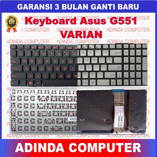 Jual Keyboard Asus ROG G551 G551J G551JK G551JM G551JW Silver Backlight ...
