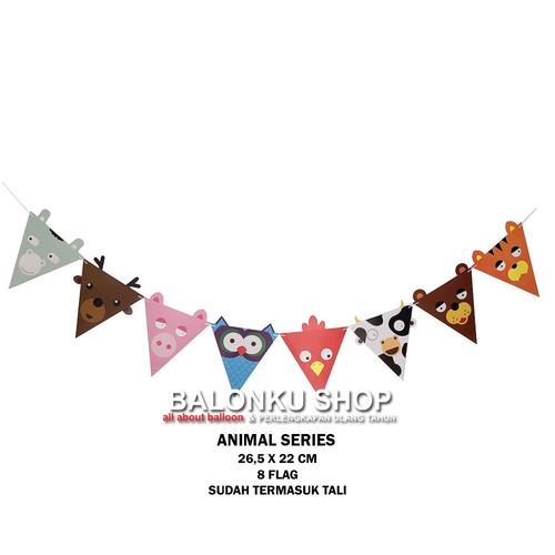 Jual Bunting Flag Segitiga Animal / Banner Flag Animal / Bunting Flag ...
