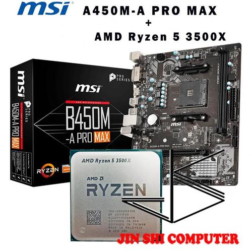 Jual AMD Ryzen 5 3500X R5 3500X CPU + MSI B450M-A PRO MAX Motherboard Set meal Socket AM4 New ...