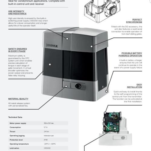 Jual Autogate Beninca Italy Automatic Sliding Gate Full Set Bull 20 M ...