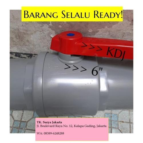 Jual BALLVALVE PVC 6" / BALL VALVE PVC 6 inch / STOP KRAN PVC KDJ 6 ...