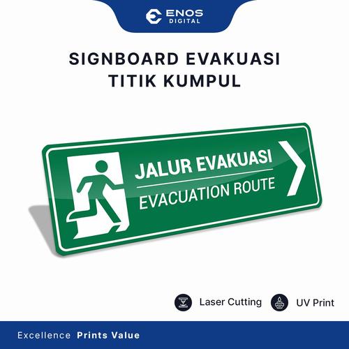 Jual Akrilik Signboard Jalur Evakuasi Signage Titik Kumpul Papan ...