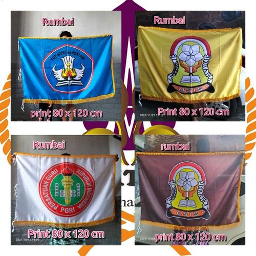 Jual Bendera OSIS SMP SMA Tut Wuri PGRI Pramuka Sekolah Rumbai - PMR ...