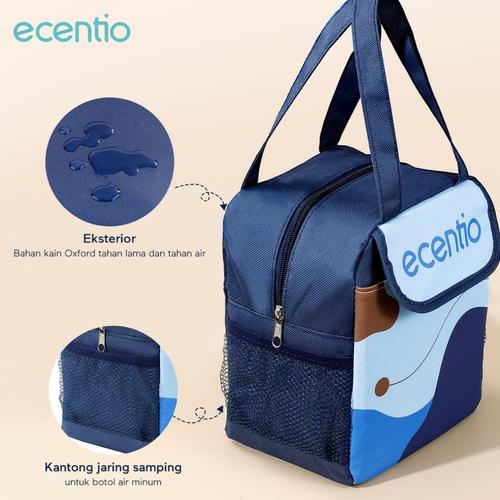 Jual 【3pcs】ecentio & FOODI lunch box set Kotak Makan 4 Sekat Grid/Kotak ...