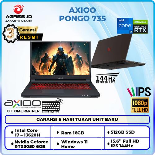 Promo Axioo Pongo 735 Intel I7 13620H RTX3050 6GB/ Ram 16GB 512GB ...
