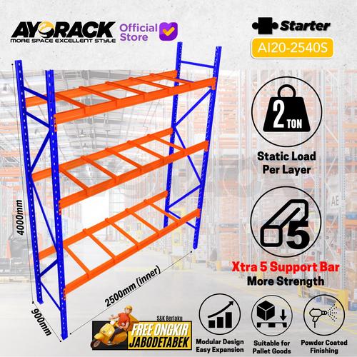 Promo AYORACK PALLET RACKING 2 TON AI20-2540S RAK GUDANG HEAVY DUTY 4 ...