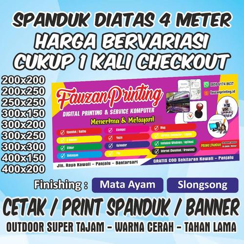 Jual Banner Spanduk Ukuran Besar Tanpa Ribet Pembulatan , 1 hari jadi ...