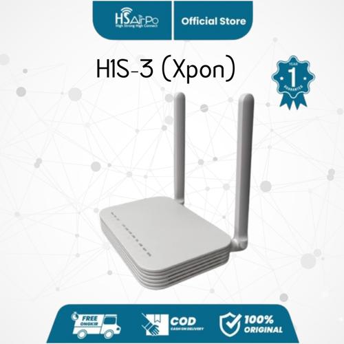 Promo HSAirPo ONT ONU Modem XPON H1S-3 H1S Bisa EPON Dan GPON WIFI Wireless + Adaptor Lengkap ...