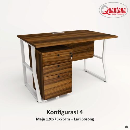 Jual Meja kerja meja kantor Quantana uk 120 + laci dorong - 120x60x75 ...