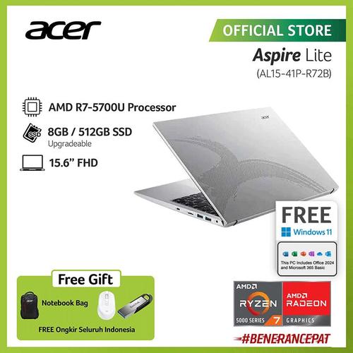 Jual (Free Mouse Wireless & Flashdisk) Acer Laptop Aspire Lite Al15-41P ...