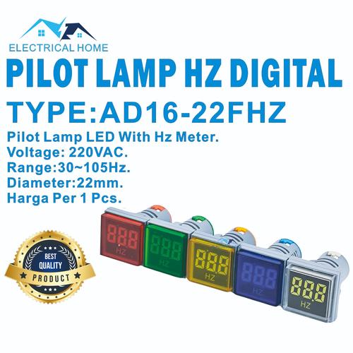 Jual Pilot Lamp LED with HZ METER 22mm KOTAK AD16-22FHZ - Kuning - Kota ...