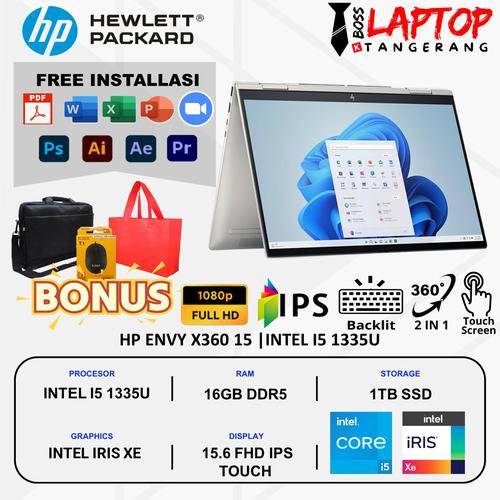 Jual Laptop Hp Envy X360 15 Touchscreen Intel I5 1335U Ram 16GB DDR5 1TB Ssd Layar15.6 Fhd Ips ...