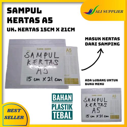 Jual SAMPUL KERTAS A5 MIKA TEBAL PELINDUNG KERTAS DOKUMEN A5 MURAH ...