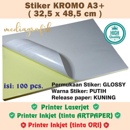 Jual STIKER KROMO A3+ Glossy Sticker CHROMO CROMO 100 lembar, BUKAN A3 ...