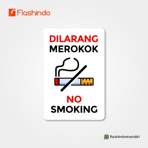 Jual Signboard Papan Akrilik Tulisan Dilarang Merokok/No Smoking ...