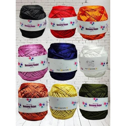 Jual Benang Rajut Poly Kilap D27 100 Gram Tali Rajut Yarn Rajut I - Ijo ...