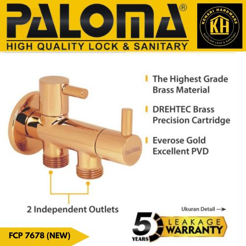 Jual PALOMA FCP 7678 KERAN STOP TOILET WC JET SHOWER TEMBOK KRAN ROSE ...