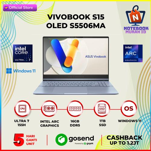 Promo Asus Vivobook S15 Oled S5506MA Ultra 7 155H 16Gb 1Tb W11 15.6Qhd ...