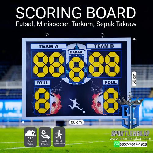 Jual Scoring Board, Papan Skor Manual Futsal, Minisoccer, Voly, Basket ...