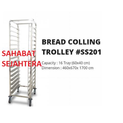 Jual Bakery Pan Trolley SSBPT-16 Rak Troli Loyang Roti Stainless Steel ...
