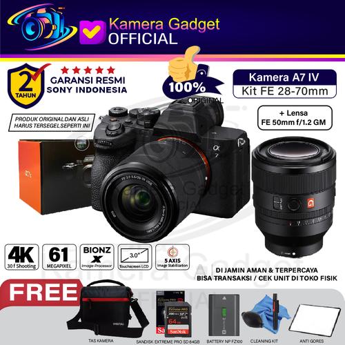 Promo Sony Alpha A7IV - A7 IV + FE 50MM F1.2 GM - A7M4 Mirrorless Original - KIT + FE 50MM ...