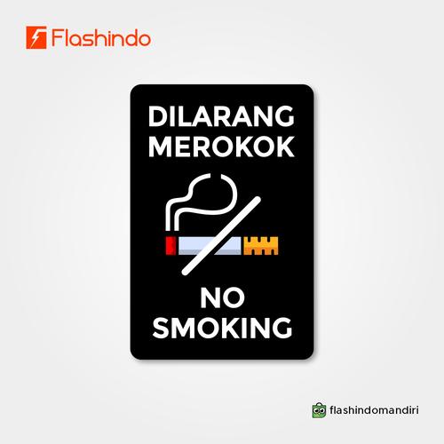 Jual Signboard Papan Akrilik Tulisan Dilarang Merokok/No Smoking ...