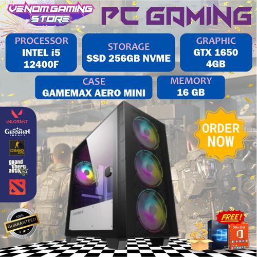 Jual PC Gaming 12th Gen | i5 12400F | GTX 1650 | SSD | 16GB RAM| Render ...