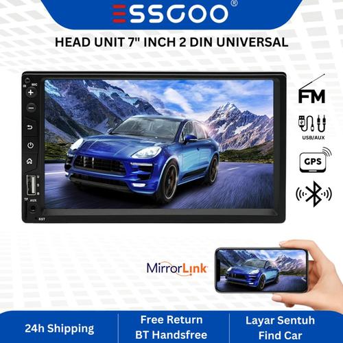 Jual Essgoo Head Unit 7Inch 1/2Din 7701 Mirrorlink Mp5 Touch Screen Hd Bluetooth Radio Fm / Usb ...