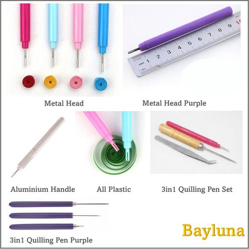 Jual 1pc or 3pcs/set Quilling Pen Craft Tool Quiling Roll, Alat ...