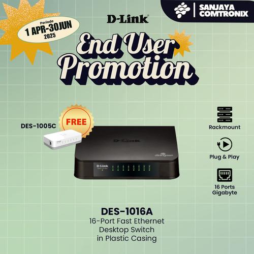 Jual DLINK DES1016A DES-1016A Switch 16 Port 10/100Mbps - Jakarta Pusat ...