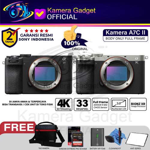 Promo Sony A7C II Body Only Mirrorless Camera Alpha A7 C Mark 2 A7CII Resmi - BLACK, PAKET BONUS ...