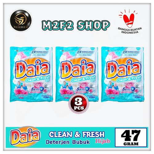 Jual Daia Clean & Fresh Hijab Detergent Bubuk Sabun Cuci Baju Sachet - 46 gr (Harga 3 Pcs ...