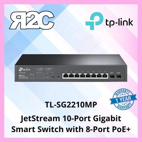 Jual TP LINK SG2210MP JetStream 10-Port Gigabit Smart Switch 8-Port ...
