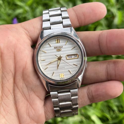 Jual Jam tangan seiko 5 vintage Automatic japan dial putih vintage jadul kuno antik fashion pria ...