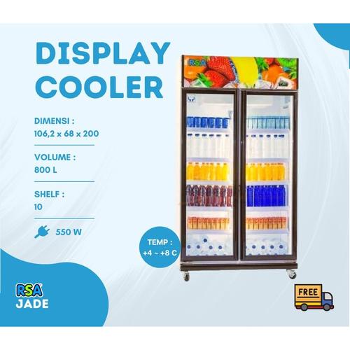 Jual RSA JADE Showcase 2 pintu JADE Display Chiller Cooler 800 liter ...