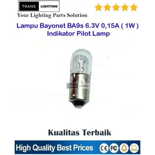 Jual Lampu Bohlam Bayonet BA9s 6.3V 0,15A ( 1W ) Indikator Pilot Lamp ...