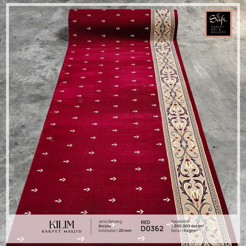 Promo Karpet Masjid Meteran Tebal Premium Turki Merah / Red Kilim ...