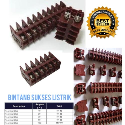 Jual ORIGINAL Terminal Block TR 10A 20A 30A 60A 100A TERMINAL BLOK TR ...