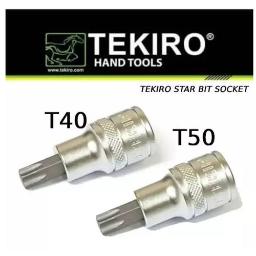 Jual TEKIRO STAR BIT SOCKET T50 T40 KUNCI MATA SOCK BINTANG ORIGINAL MATA SOK BINTANG 1/2" DR ...