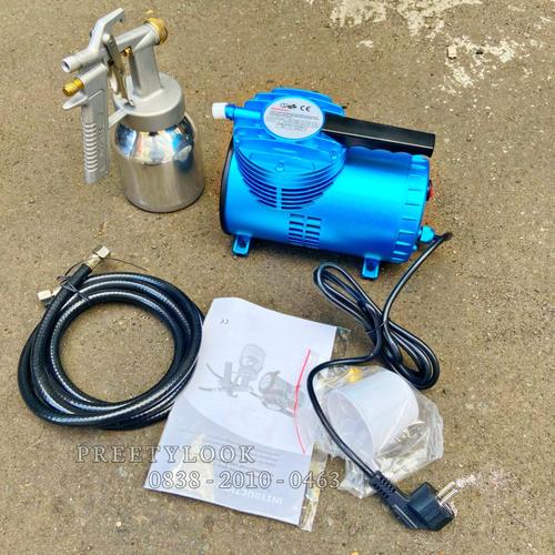 Jual Mini Air Compressor Set Spray Gun Kit Kompresor Mini Semprot Cat ...