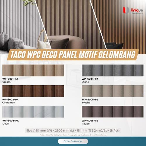 Promo TACO WPC Deco Panel Small Waves - Wallpanel PVC Hiasan Dinding ...