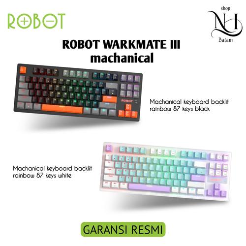 Promo ROBOT WORKMATE III Mechanical Keyboard Kabel Rainbow Lighting ...