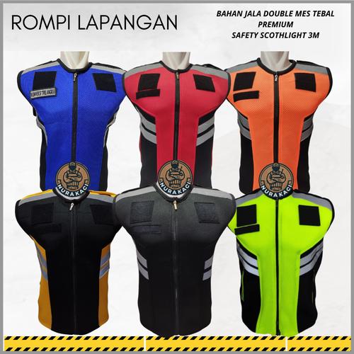 Jual rompi safety rompi kerja lapangan proyek tebal polos tanpa logo ...