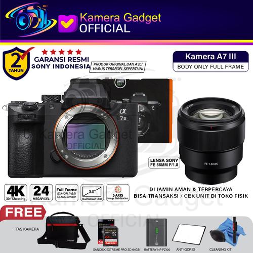 Promo SONY A7III BODY FE 85MM F1.8 MIRRORLESS CAMERA A7 III - A7 MARK 3 ...