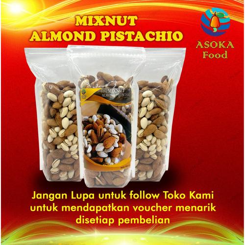 Jual Mix Almond milk and Pistachio mixnut pistachio fustuk dan almond susu cangkang - 500gr ...