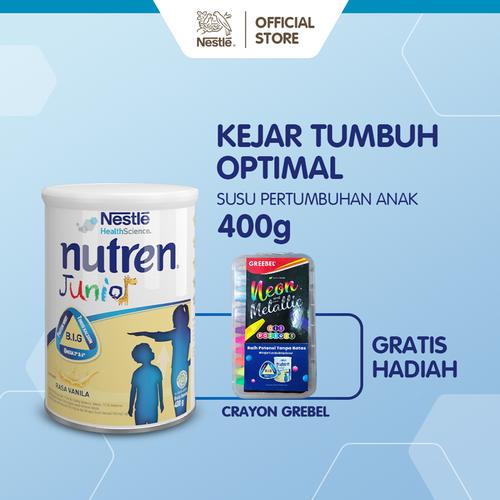 Promo Nutren Junior Prebio Susu Bubuk Susu Pertumbuhan 400g Free Crayon ...