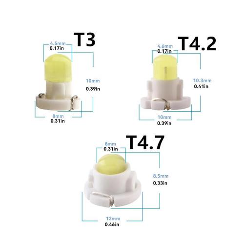 Jual NEW 10PCS 12V T3 T4.2 T4.7 LED BULBS CAR GAUGE SPEEDO DASH BULB ...
