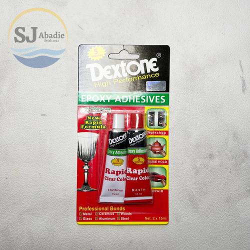 Jual DEXTONE Lem Epoxy Rapid Clear 5 Menit Warna Bening 2 Tube x 15 Ml ...