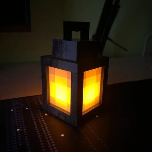 Jual Minecraft Lantern Lamp Tealight Lampu Desk - Biru Muda - Jakarta ...
